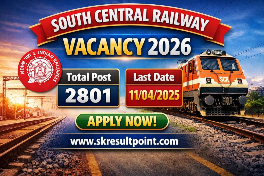 South Central Railway Apprentice Recruitment 2026 | रेलवे में निकली ...